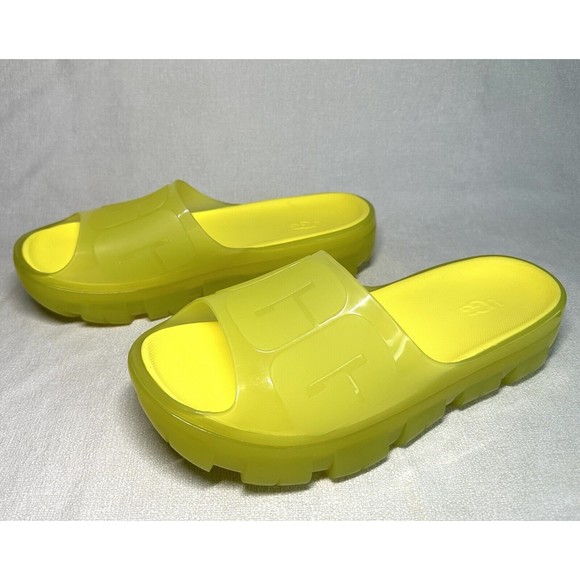 UGG | Shoes | Ugg Jella Clear Yellow Slide Translucent Chunky Womens ...
